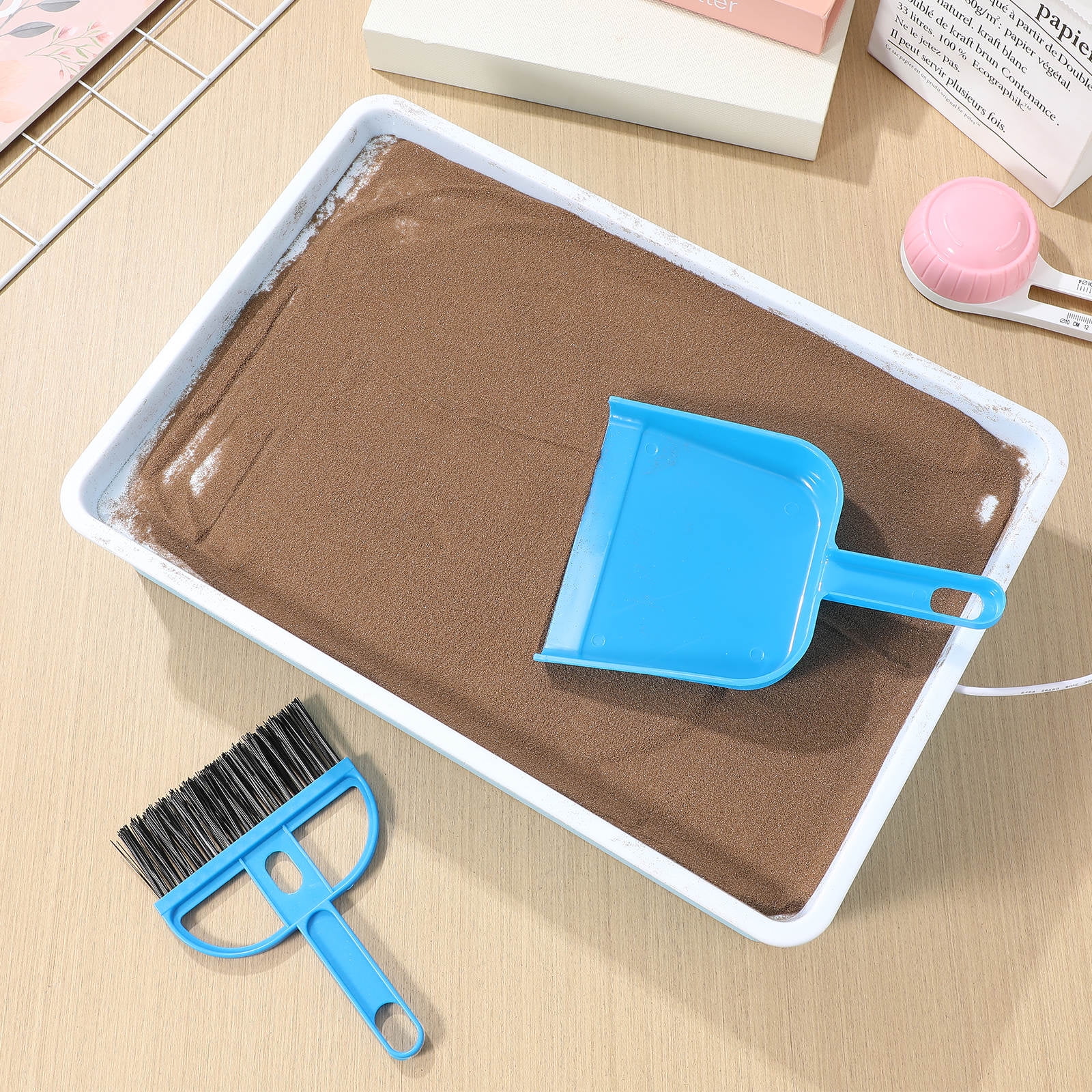 MUSEYA Sky-blue Plastic Sand Painting Light Box for Kids Creative Play ...