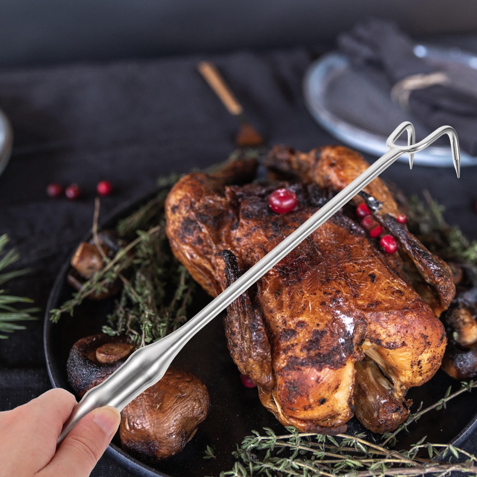 MUSEYA Stainless Steel Butcher Hook Flipper Hooks for Kitchen Utensil ...