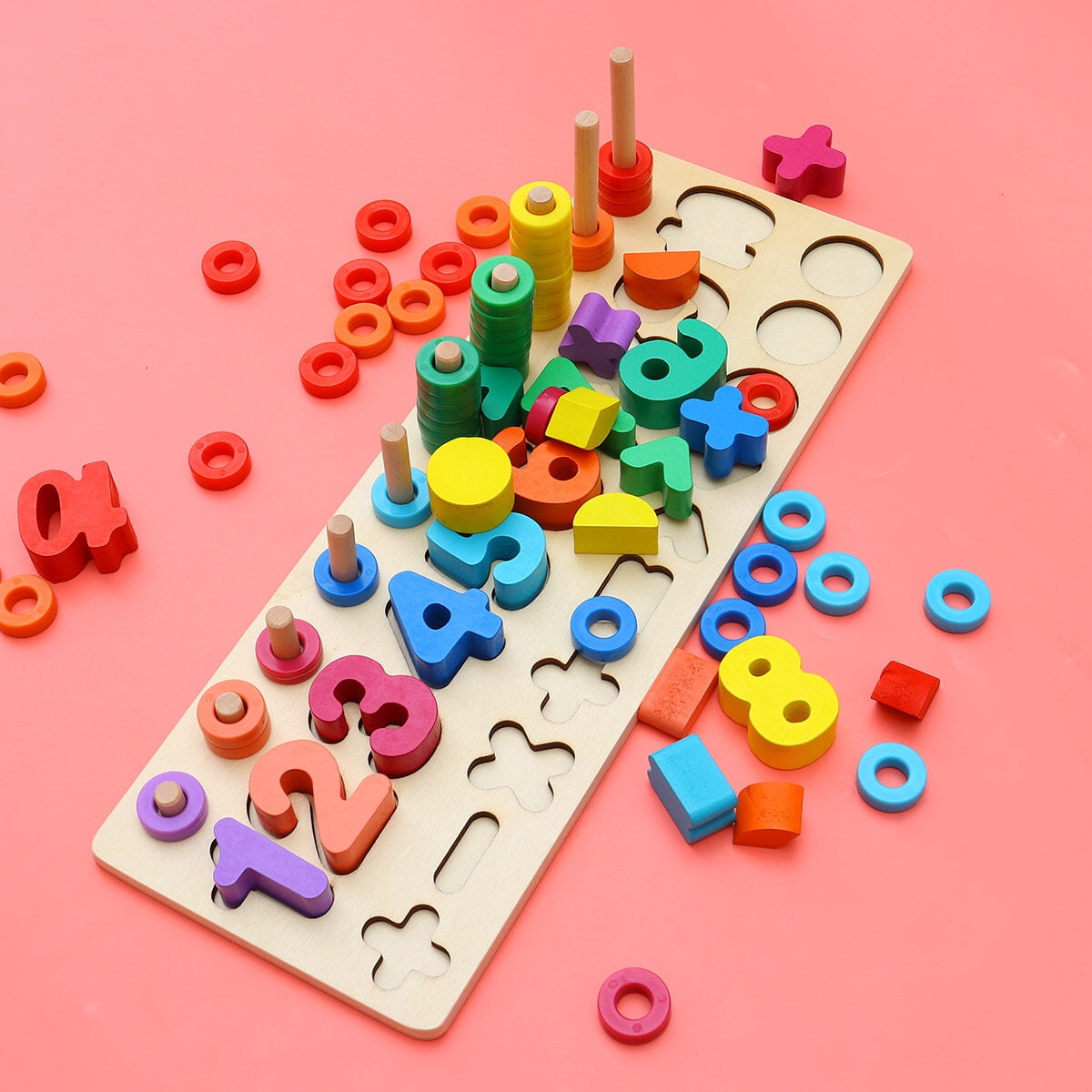 MUSEYA Toddlers Early Education Puzzle Toys Wooden Mathematical ...