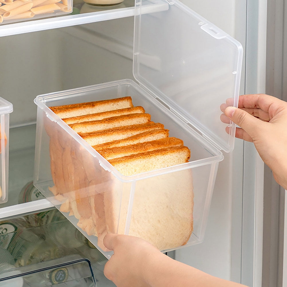 MUSEYA Transparent Kitchen Box Bread Loaf Box Rectangular for Home ...