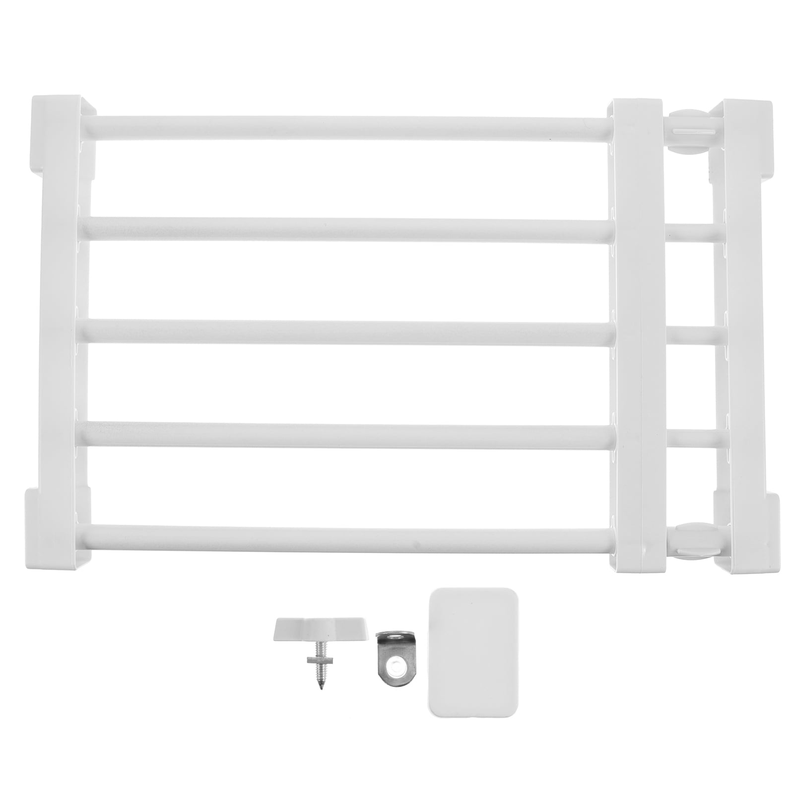 MUSEYA Wardrobe Inserts Storage Bracket White Metal Adjustable Anti ...