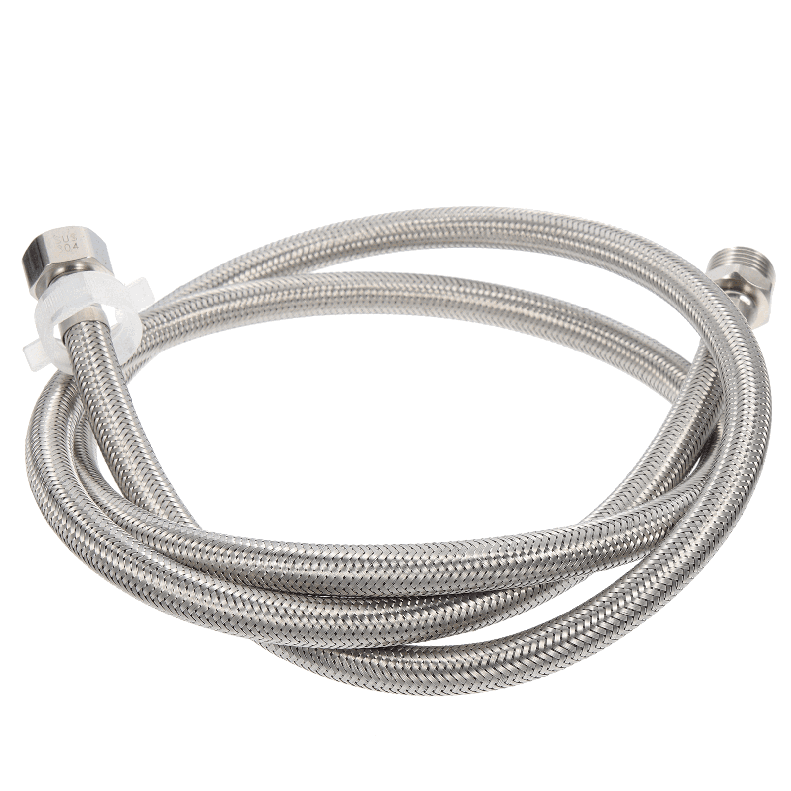 MUSEYA Washer Hoses 1 Set Silver 304 Stainless Steel for Anti-explosion ...