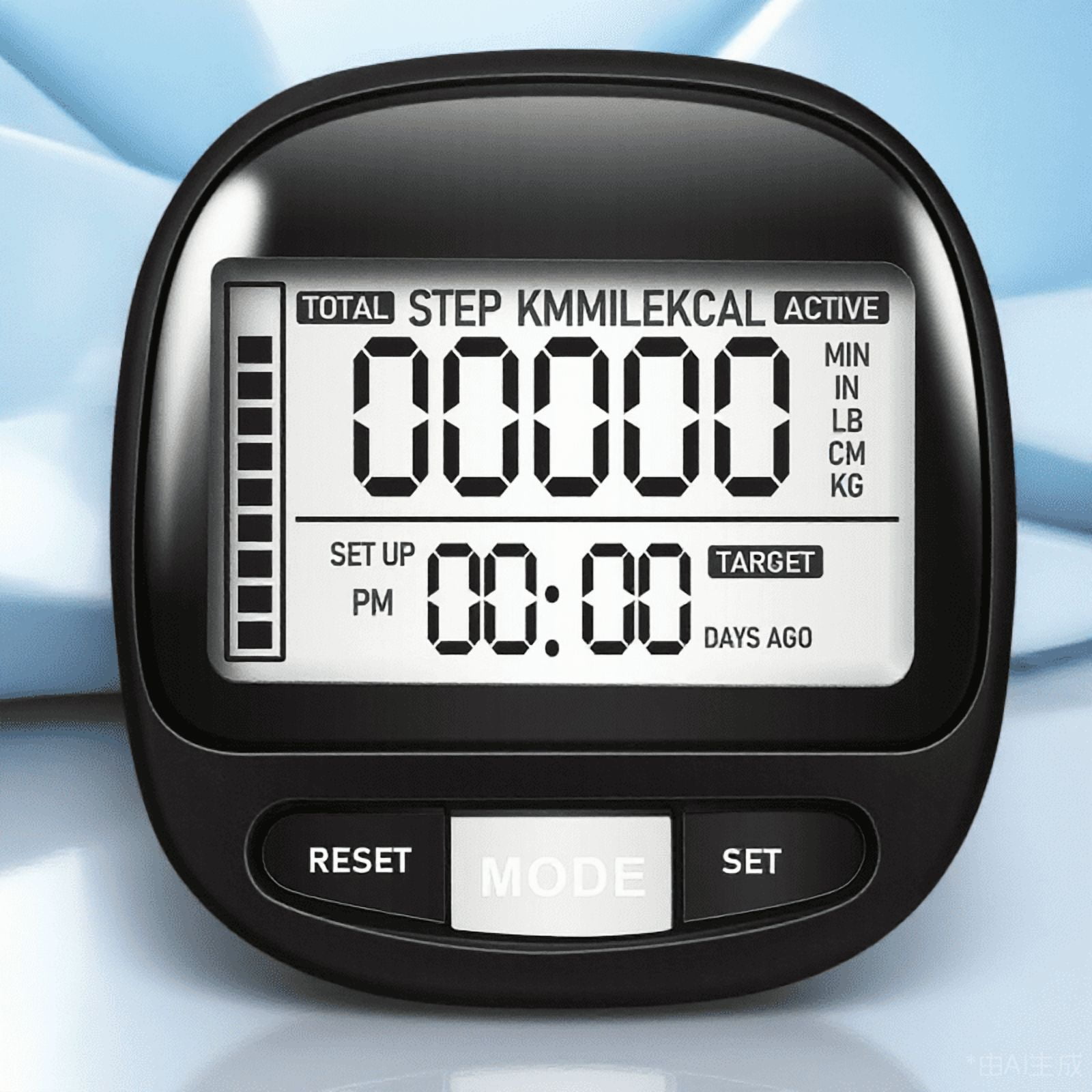 OATIPHO Portable Pedometer Large Screen Accurate Tracking Black for ...