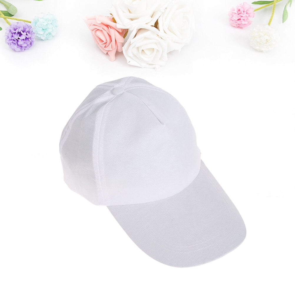 OATIPHO 5Pcs Boys Hats & Caps White Cotton Baseball Cap with Breathable ...