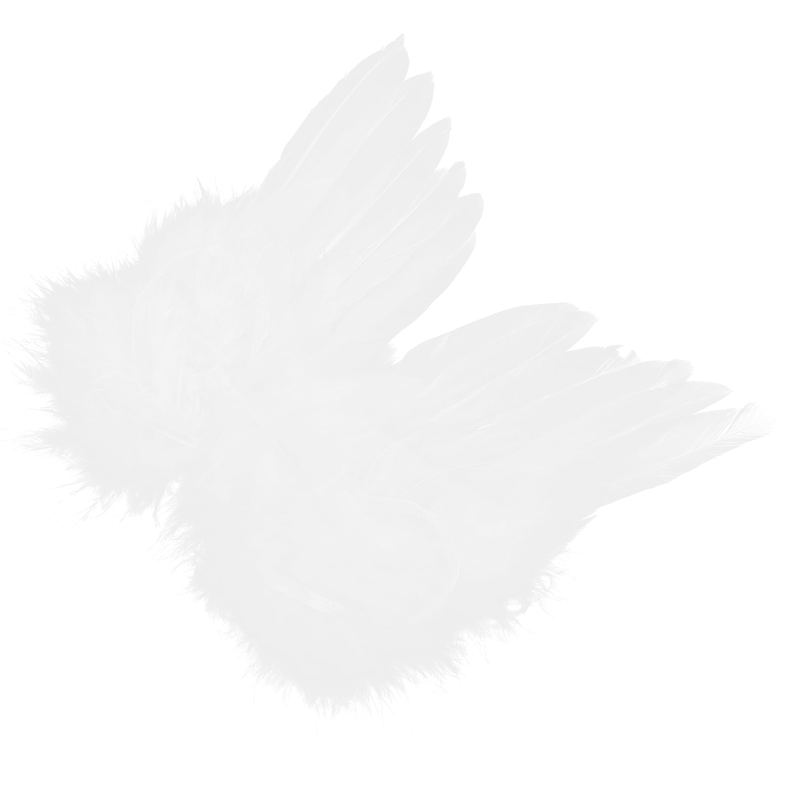 MUSEYA White Small Angel Wings for Doll Decor Made of Plume Adds ...
