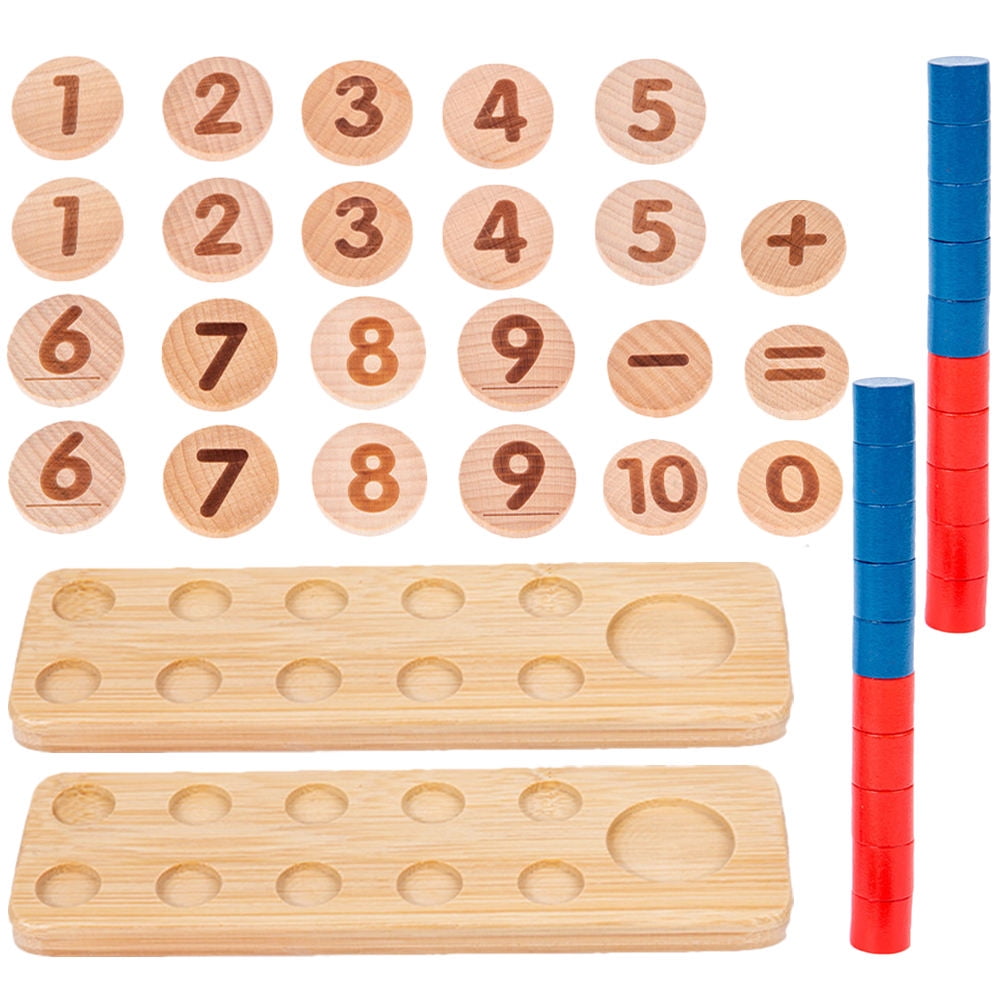 MUSEYA Wooden Math Toys for Kids Number Learning Plaything Assorted ...