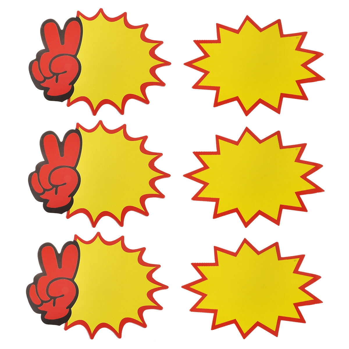 MUSEYA Yellow Paper signs for Marking with Neat Edges and Pure Color ...