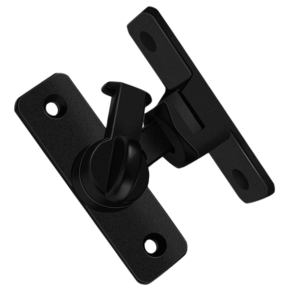 MUSEYA Barn Door Locking Latches Security Door Lock Black Aluminum ...