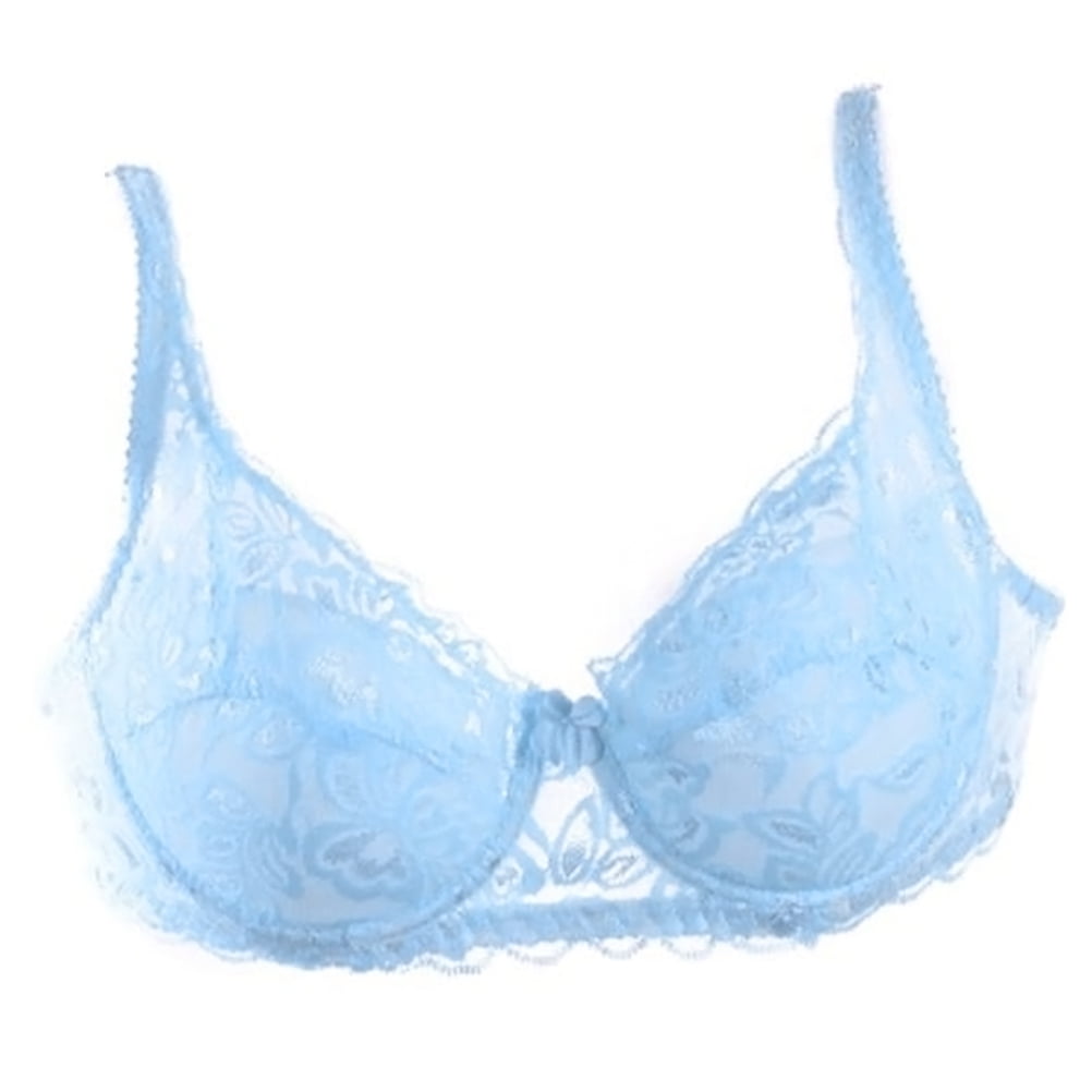 MUSEYA brassiere for women wireless Sky Blue Style Ultrathin Lace ...
