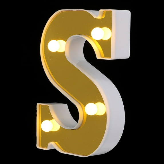 MUSEYA led letter light Letter S Model Light White Alphabet Design for ...