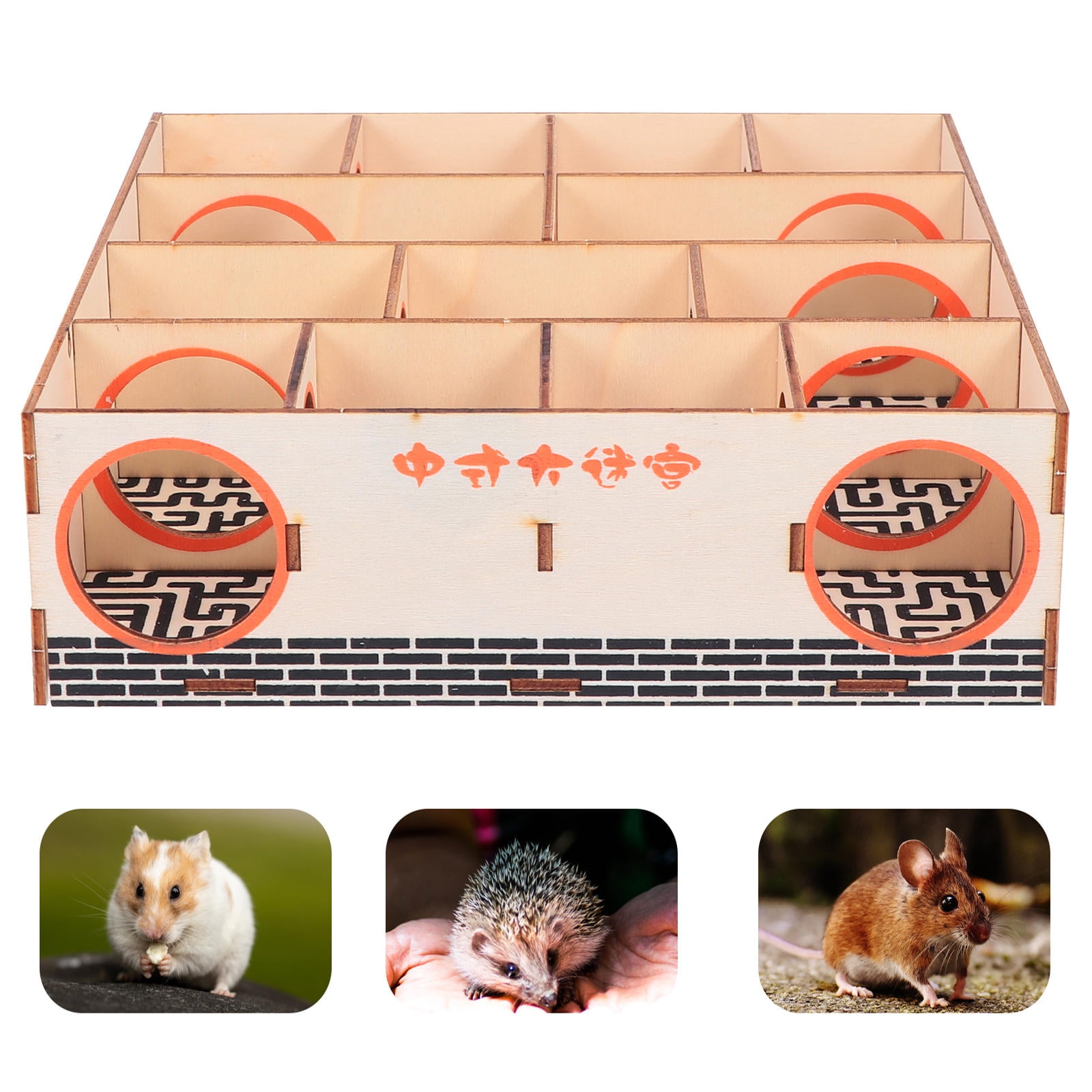 MUSEYA pet cage tunnel hamster Hamster Wooden Maze Tunnel Multi ...