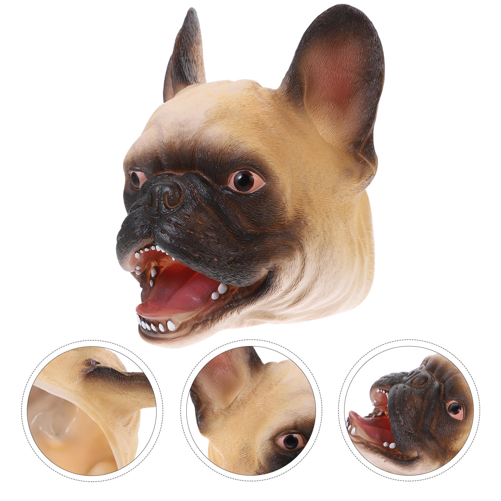 OATIPHO Light Brown Vinyl Dog Hand Puppet Portable Lightweight Fun ...
