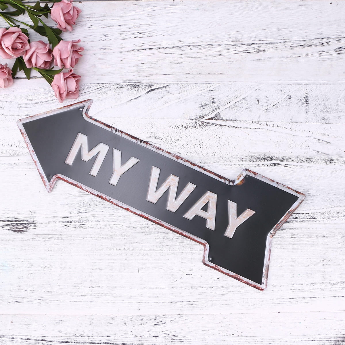 MUSEYA Vintage Style Road Sign Indicator Tag with Message for Practical ...
