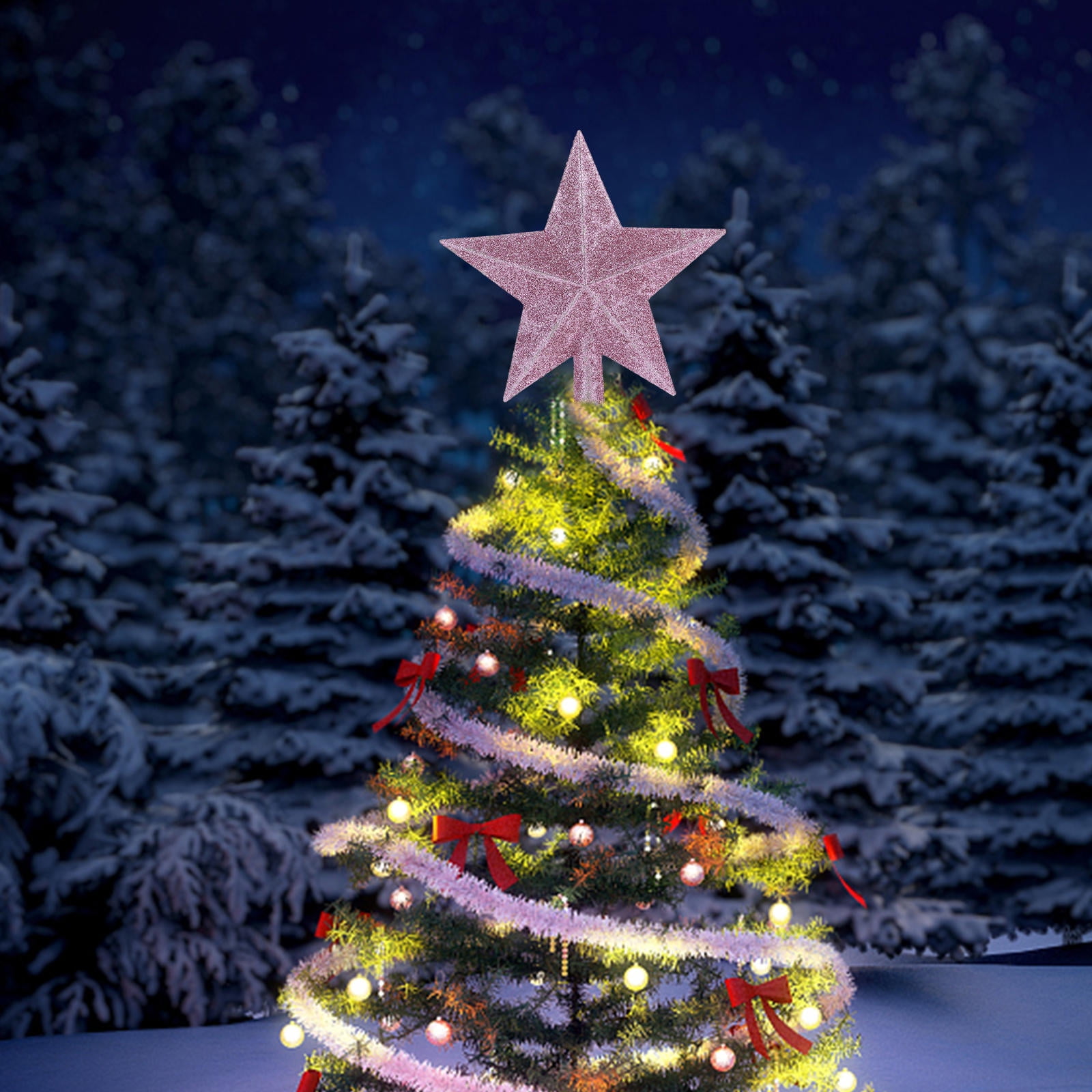 MUSEYA tree topper Christmas Tree Topper Plastic Tree Topper Weddings ...