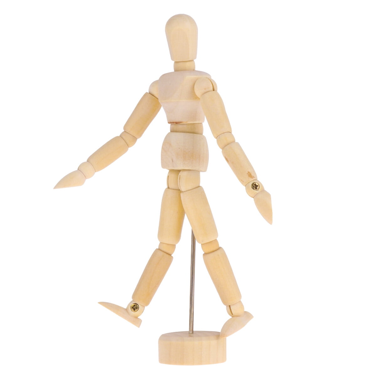MUSEYA wood crafts Wooden 3D Movable Joint Puppet Beige Human Body ...