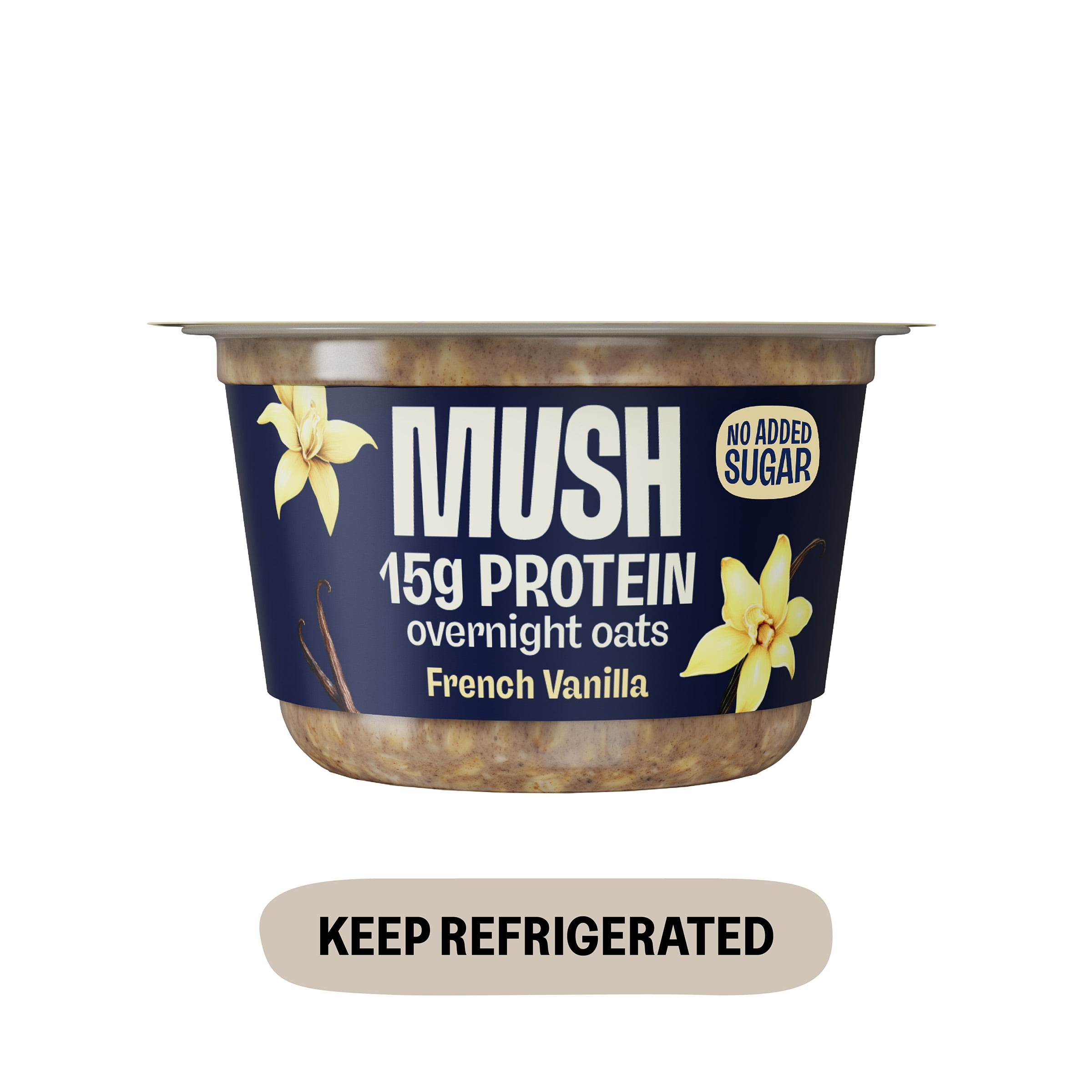 MUSH Overnight Oats French Vanilla, 15g Protein, 5.5 oz Cup ...