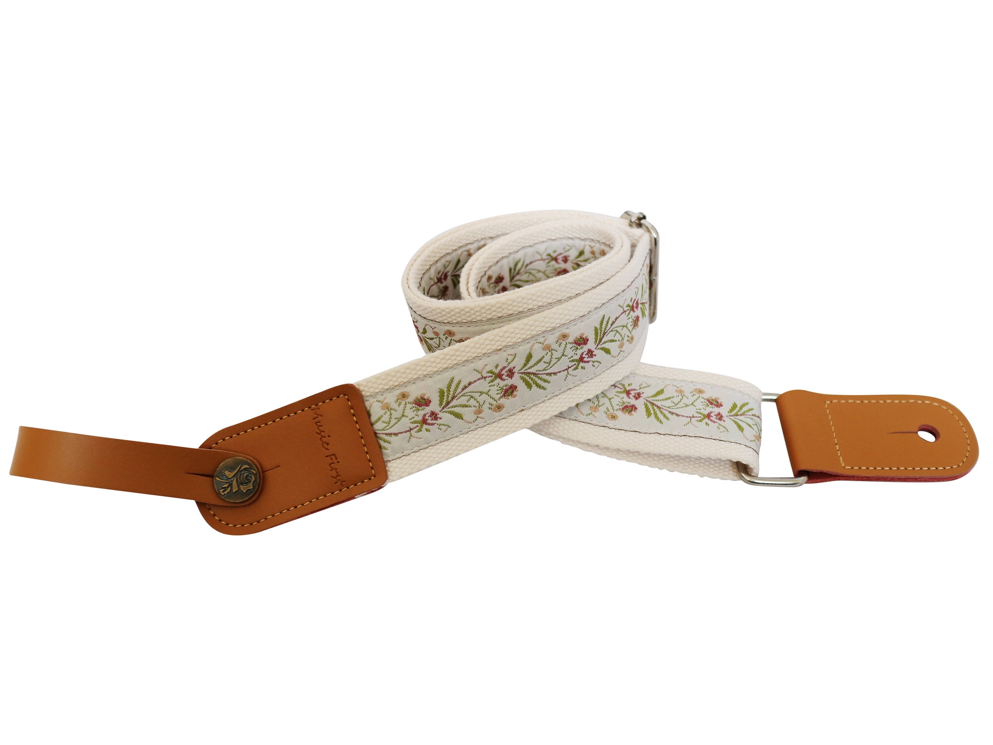MUSIC FIRST Original Design Vintage Floral Embroidered & Genuine ...