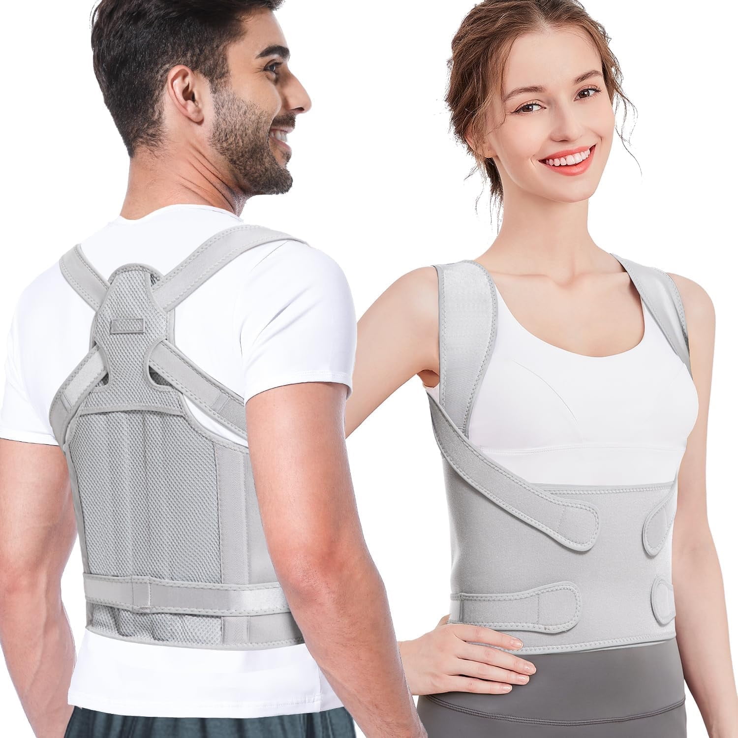 MUSICOZY Back Brace Posture Corrector for Women and Men, Back ...