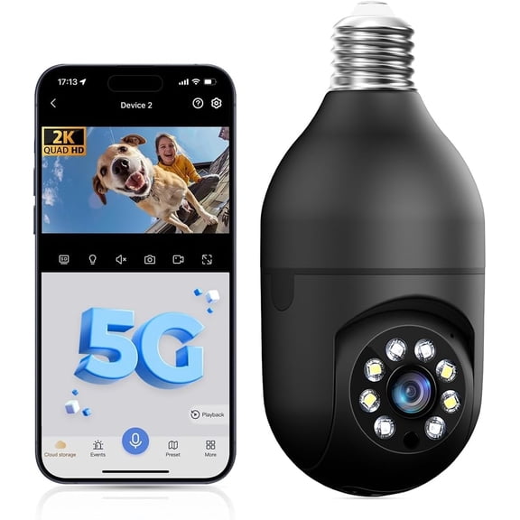 Sight Bulb Pro WiFi Security Camera - Indoor/Outdoor, Night Vision, Two ...