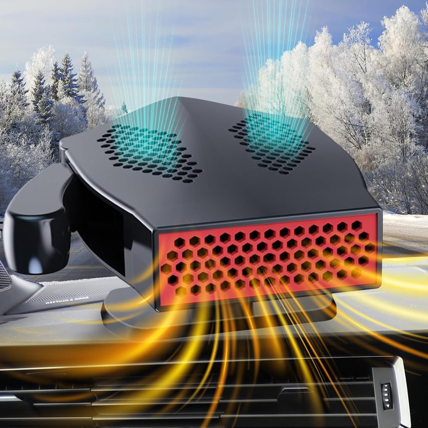 MUSICOZY Portable Car Heater 12V 200W Portable Car Heater and Defroster ...
