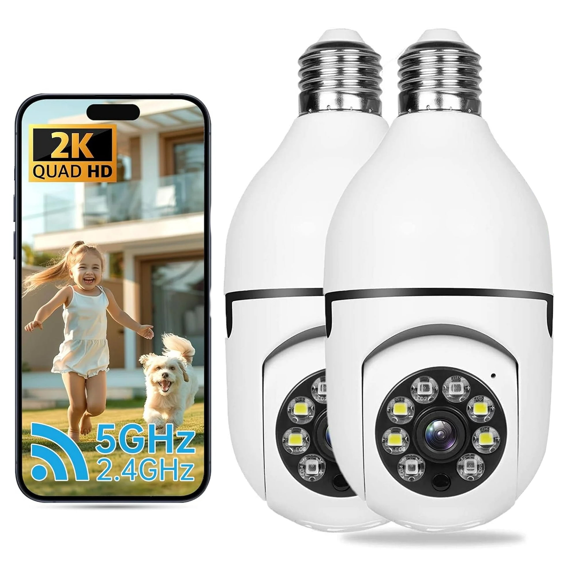 MUSICOZY Security Cameras Wireless Outdoor 360 Degree,2.4GHz & 5GHz ...