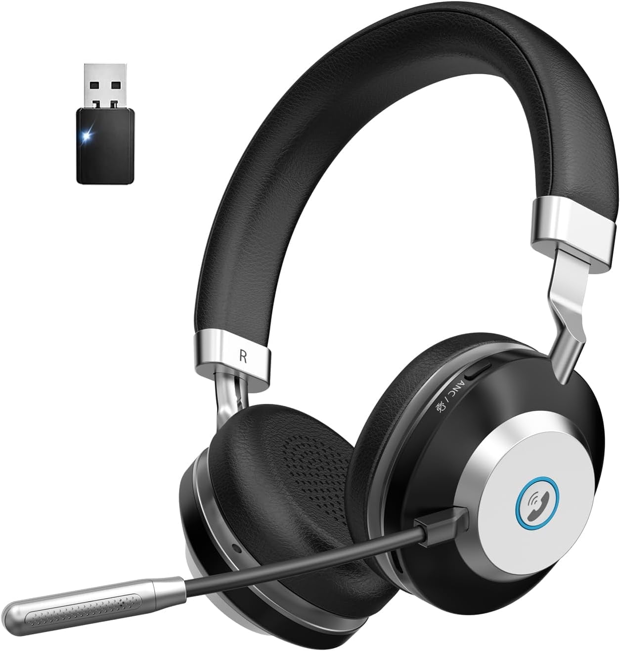 Bluetooth Headset with Microphone, Wireless Headphones with Noise ...