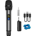 MUSICOZY Wireless Microphones,UHF Cordless Microphone with Rechargeable ...