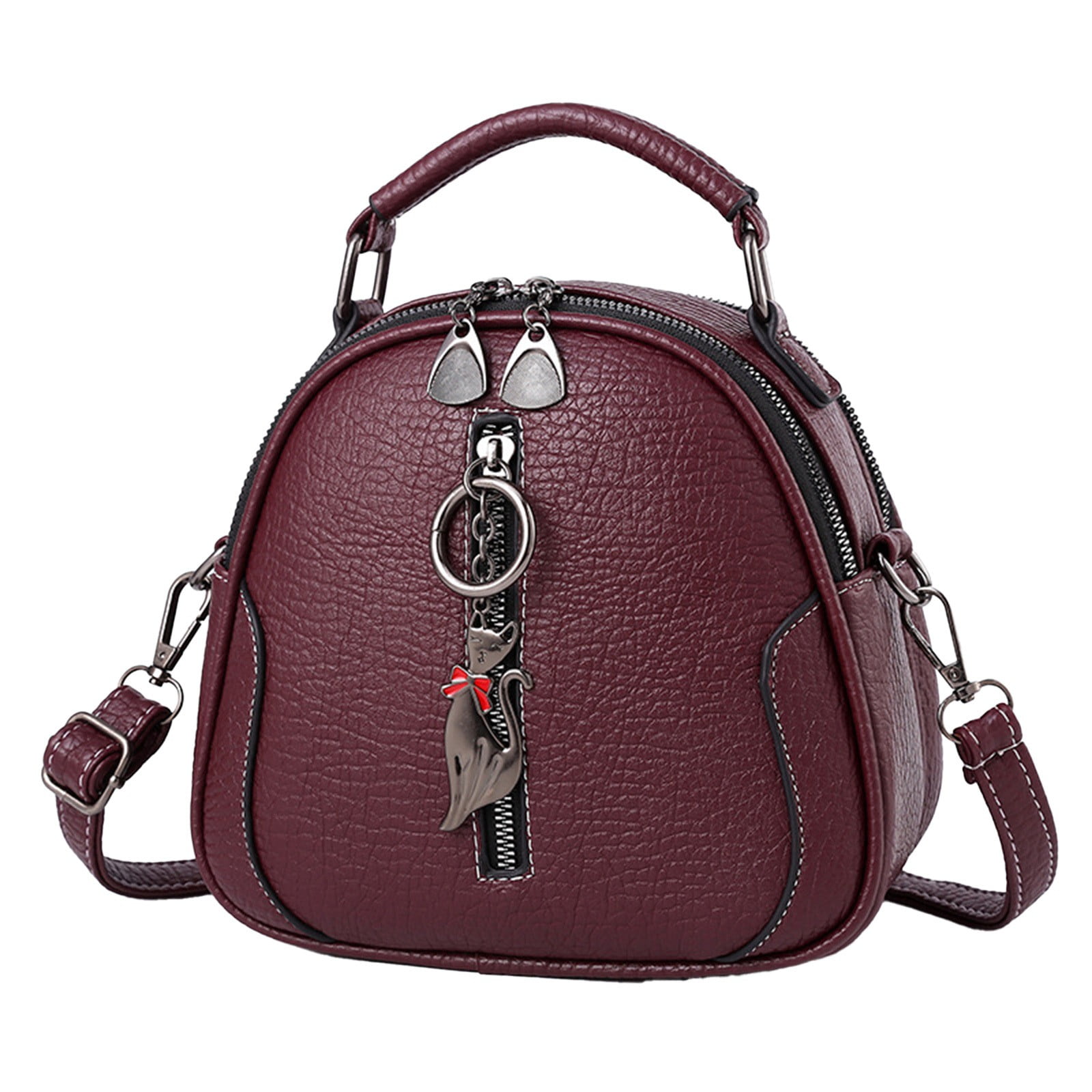 MUSOIE Women's Doctor Style Handbag PU Leather Top Handle Satchel ...