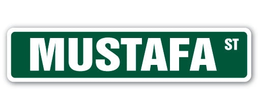 MUSTAFA Street Sign Childrens Name Room Sign | Indoor/Outdoor | 36 ...
