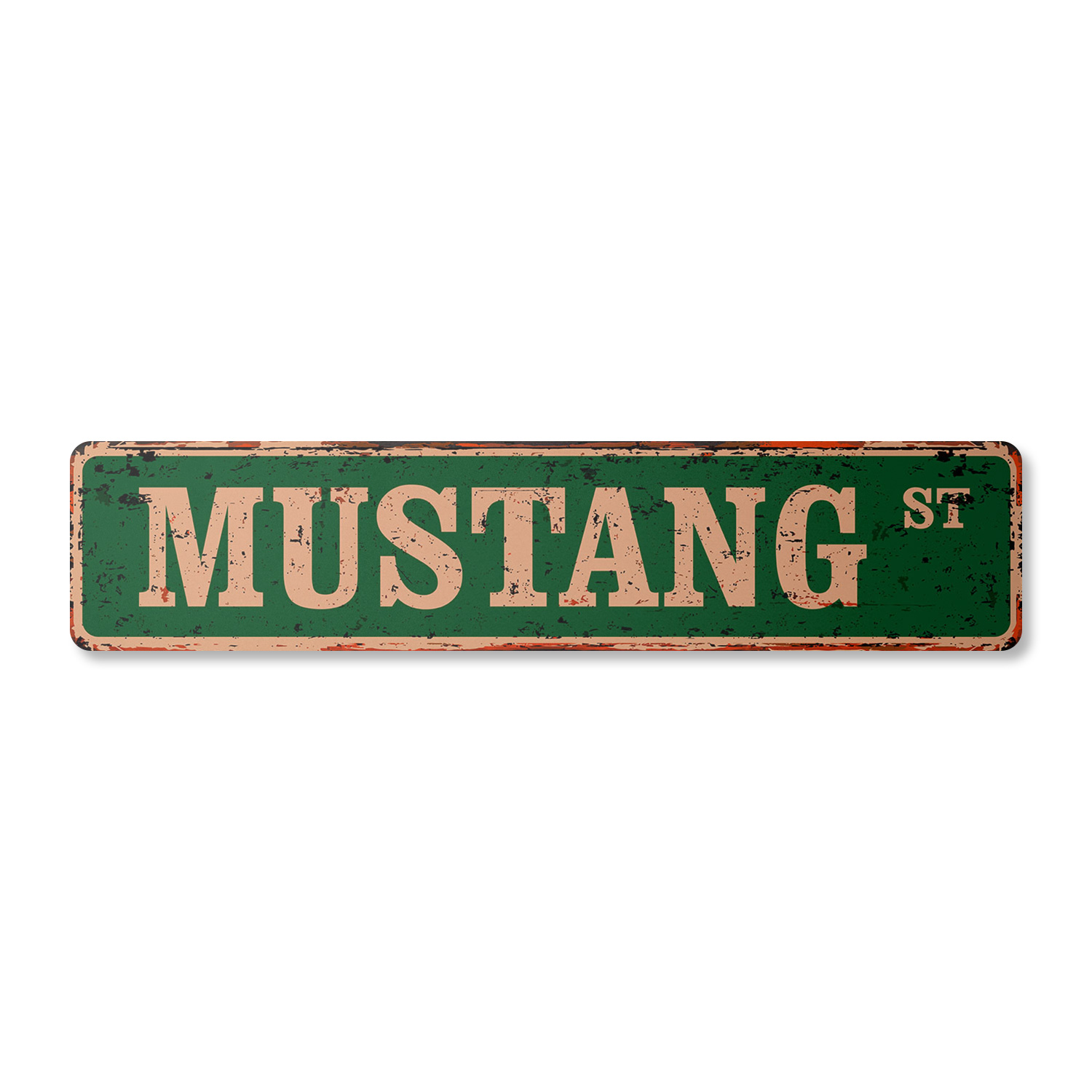 MUSTANG HORSE Vintage Plastic Street Sign horses farmer farm riding ...