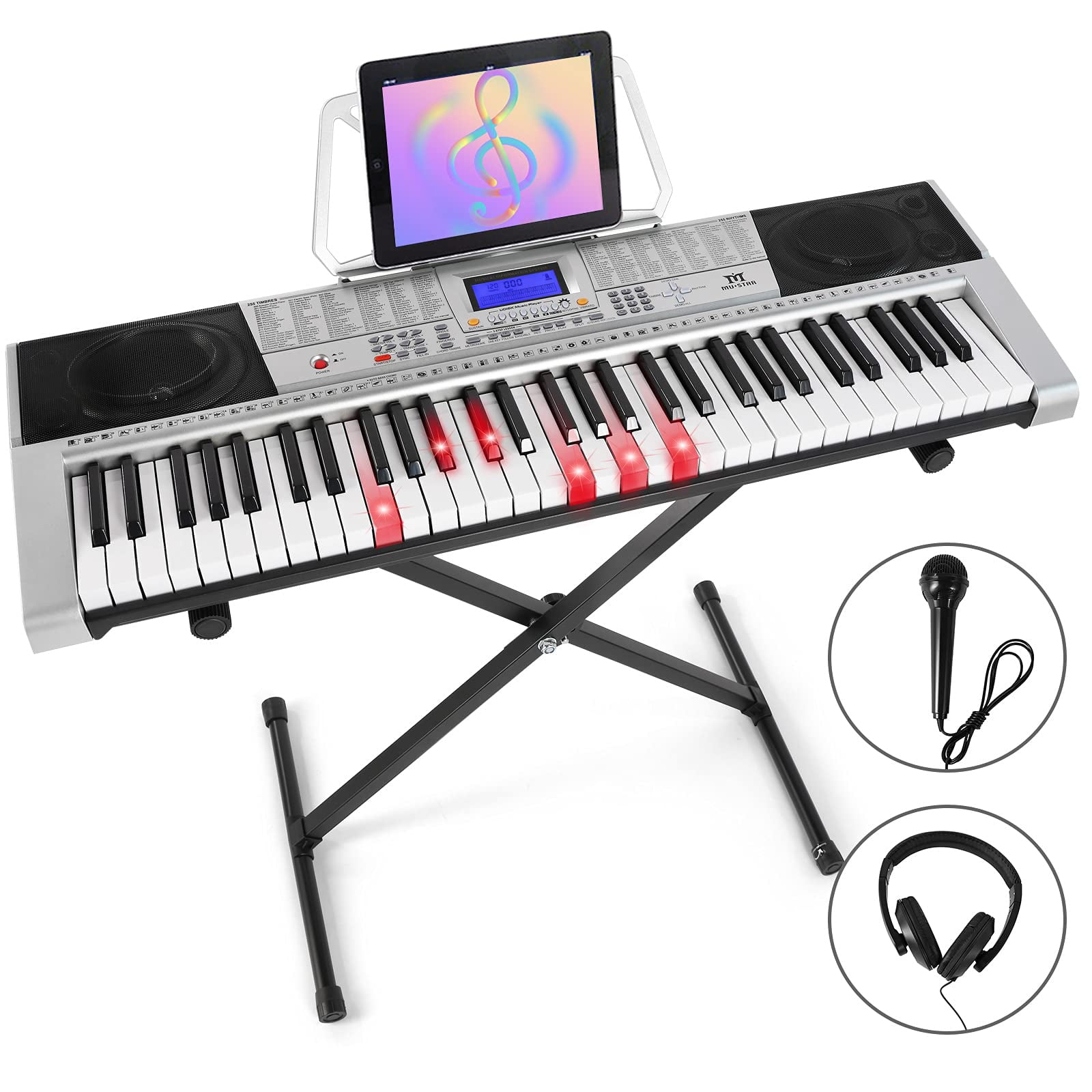 MUSTAR 61 Key Piano Keyboard, MEKS-400 Electric Piano Keyboard with ...