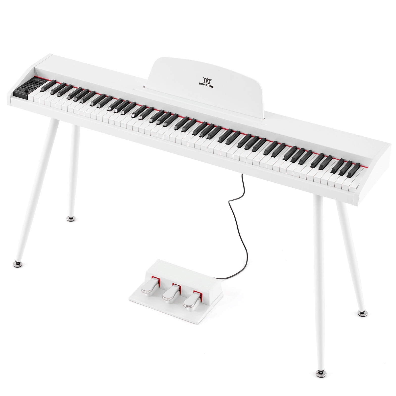 MUSTAR 88 Key Semi Weighted Digital Piano Electric Dual Keyboard with ...