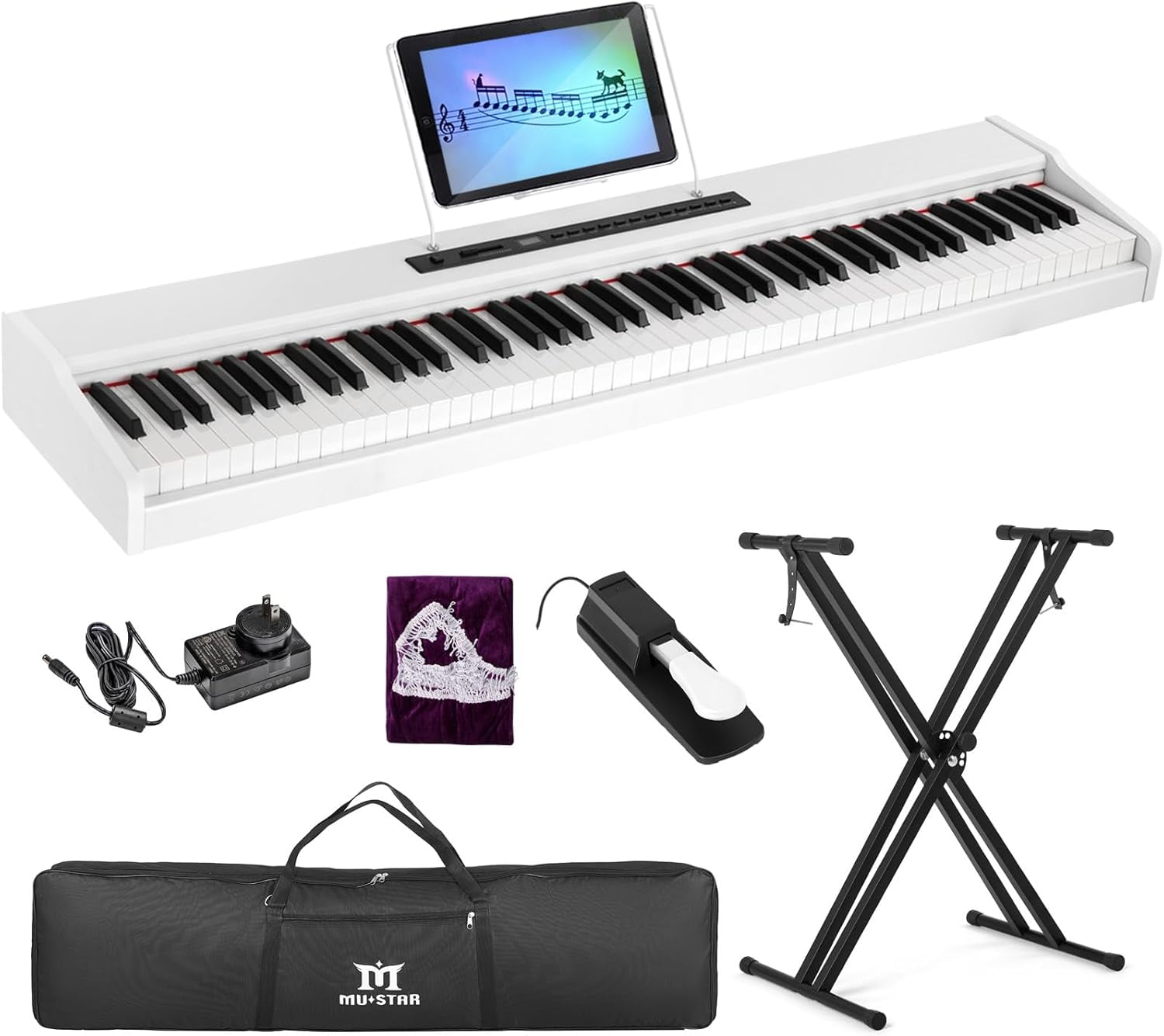 MUSTAR Digital Piano 88 Key Semi Weighted for Beginners, 88 Key ...