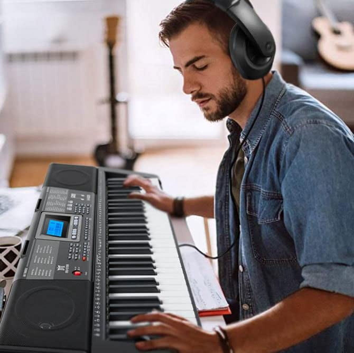 MUSTAR Piano Keyboard, 61 Key Keyboard Piano with Light Up Keys ...