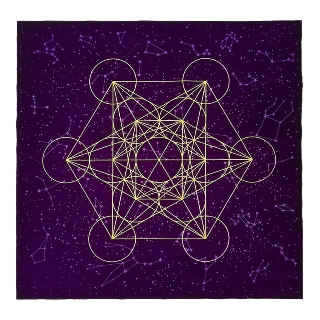 MUSUPER Altar Tarot Cloth Metatrone's Cub Crystal Grid Tablecloth Tarot ...
