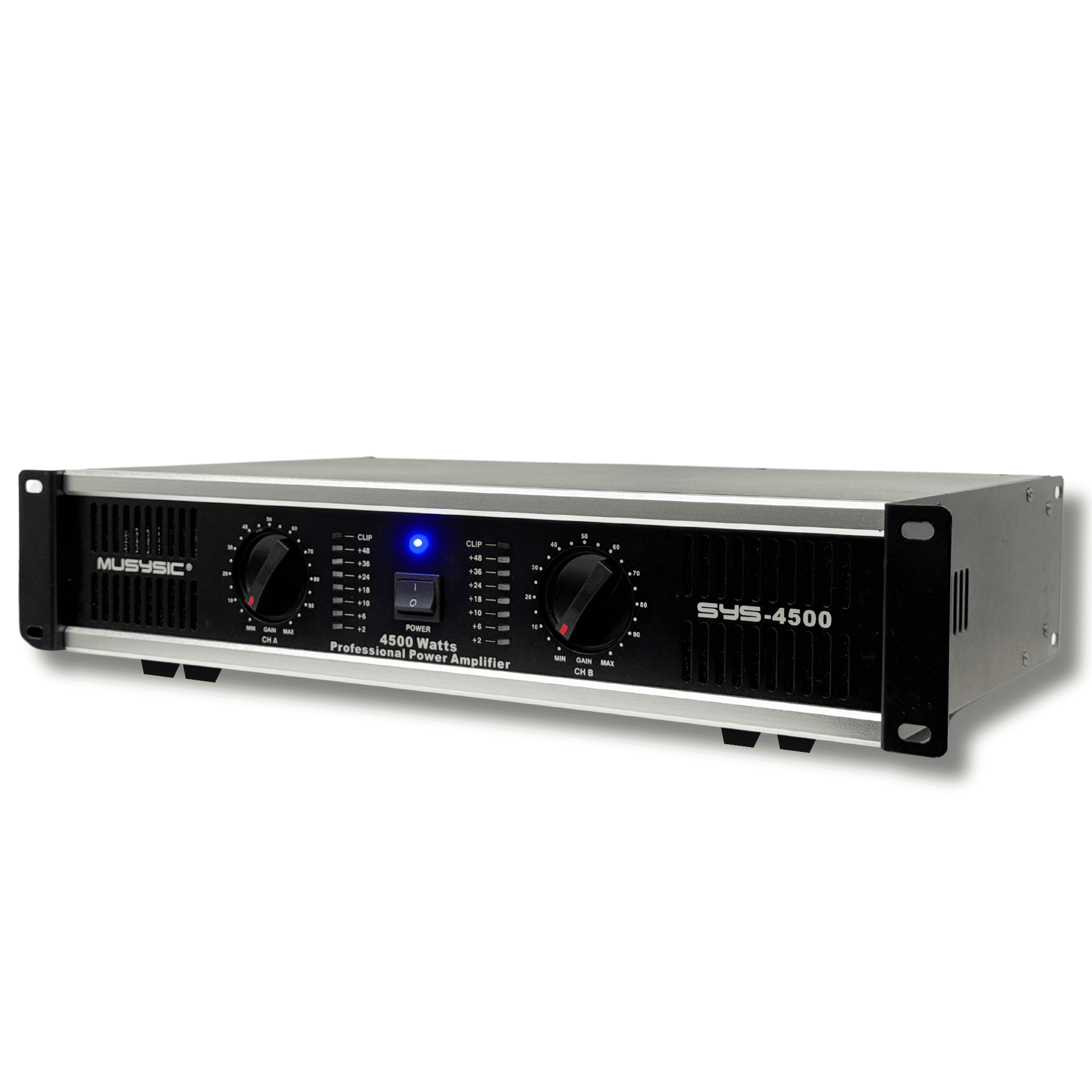 MUSYSIC SYS‑4500 Professional 2‑Channel Power Amplifier – 4500W Peak ...