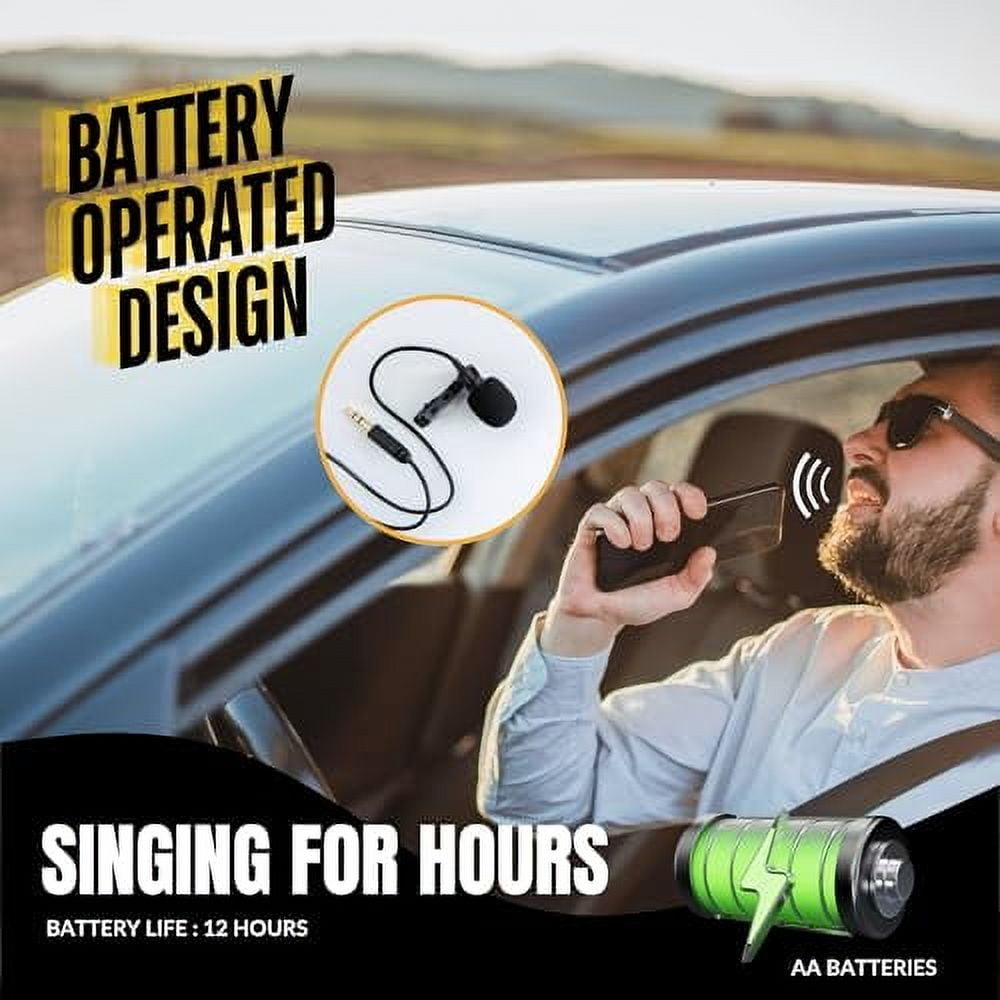 MUSYSIC Wireless Microphone System Wireless VHF Lapel Lavalier Headset ...