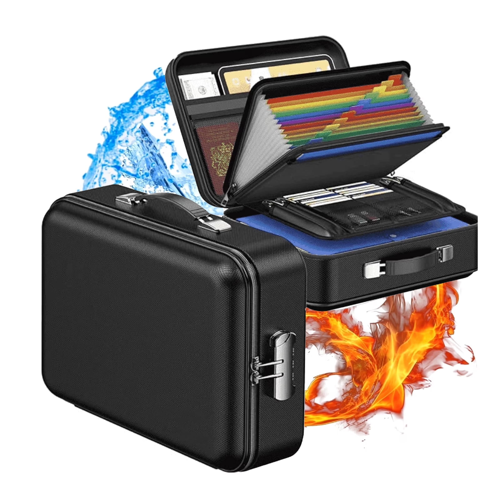 MUTAK Fireproof Document Box, Hard Case Fireproof Box with Lock ...