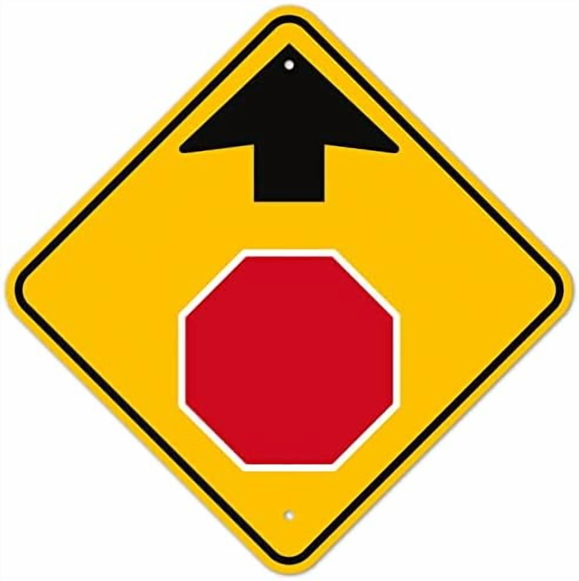 MUTCD Stop Ahead W3-1 Sign, 30x30 Inches, 3M EGP Reflective .080 ...