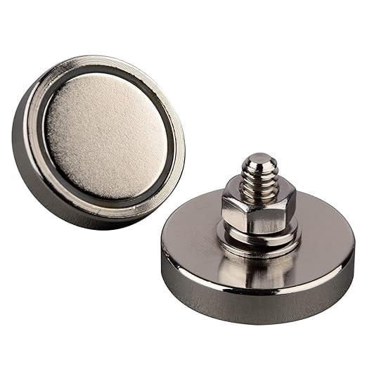 MUTUACTOR 4Pack Super Powerful Round Cup Magnet with 1/4''-20 Male ...