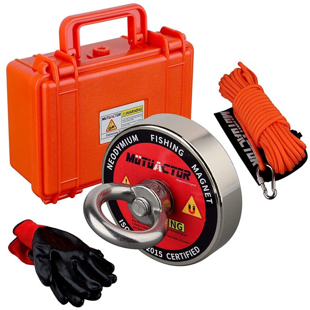MUTUACTOR Fishing Magnets 700LB, Strong Magnetic Fishing Kit with ...