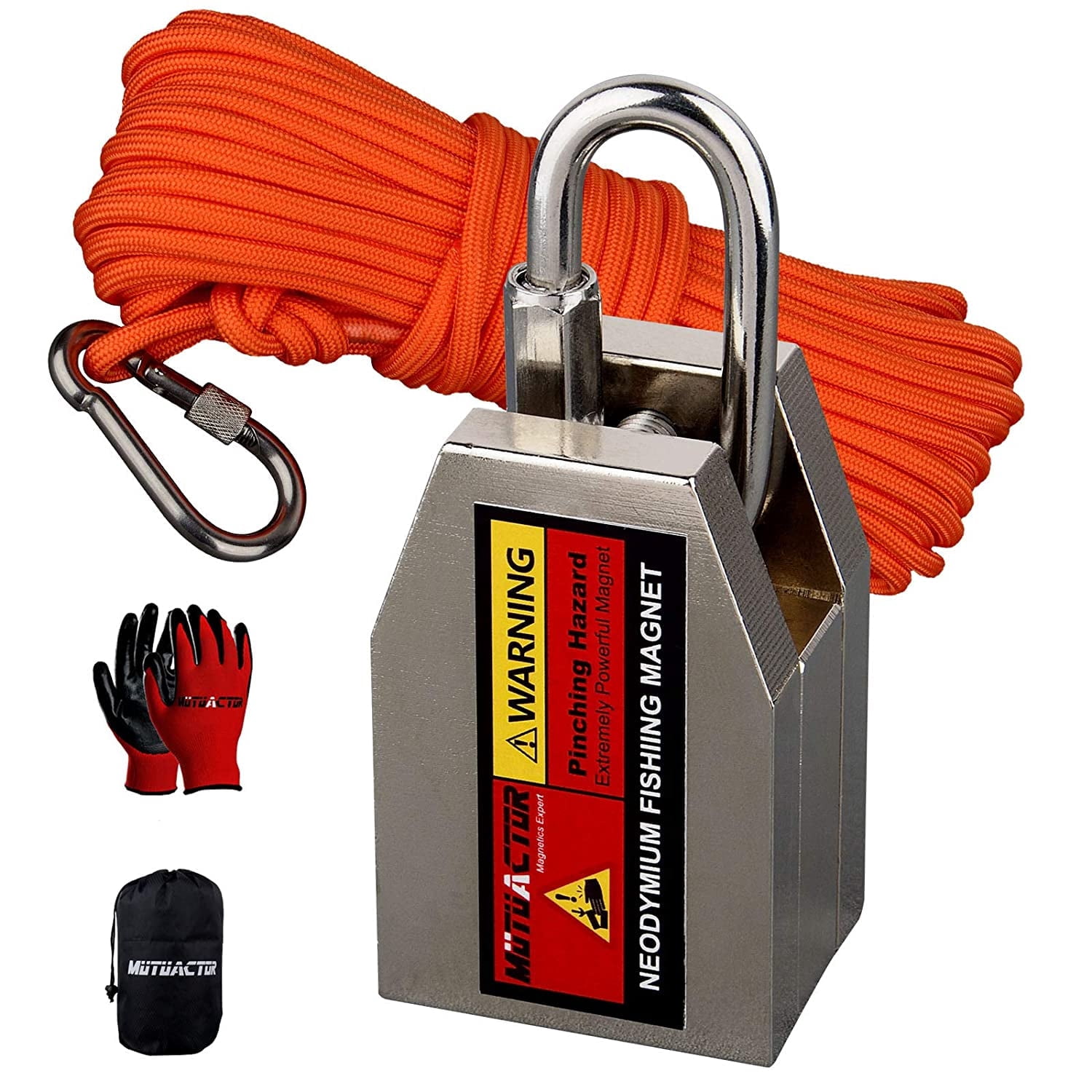 MUTUACTOR Magnetic Fishing Kit, 1200lb Strength, Neodymium Magnet for ...