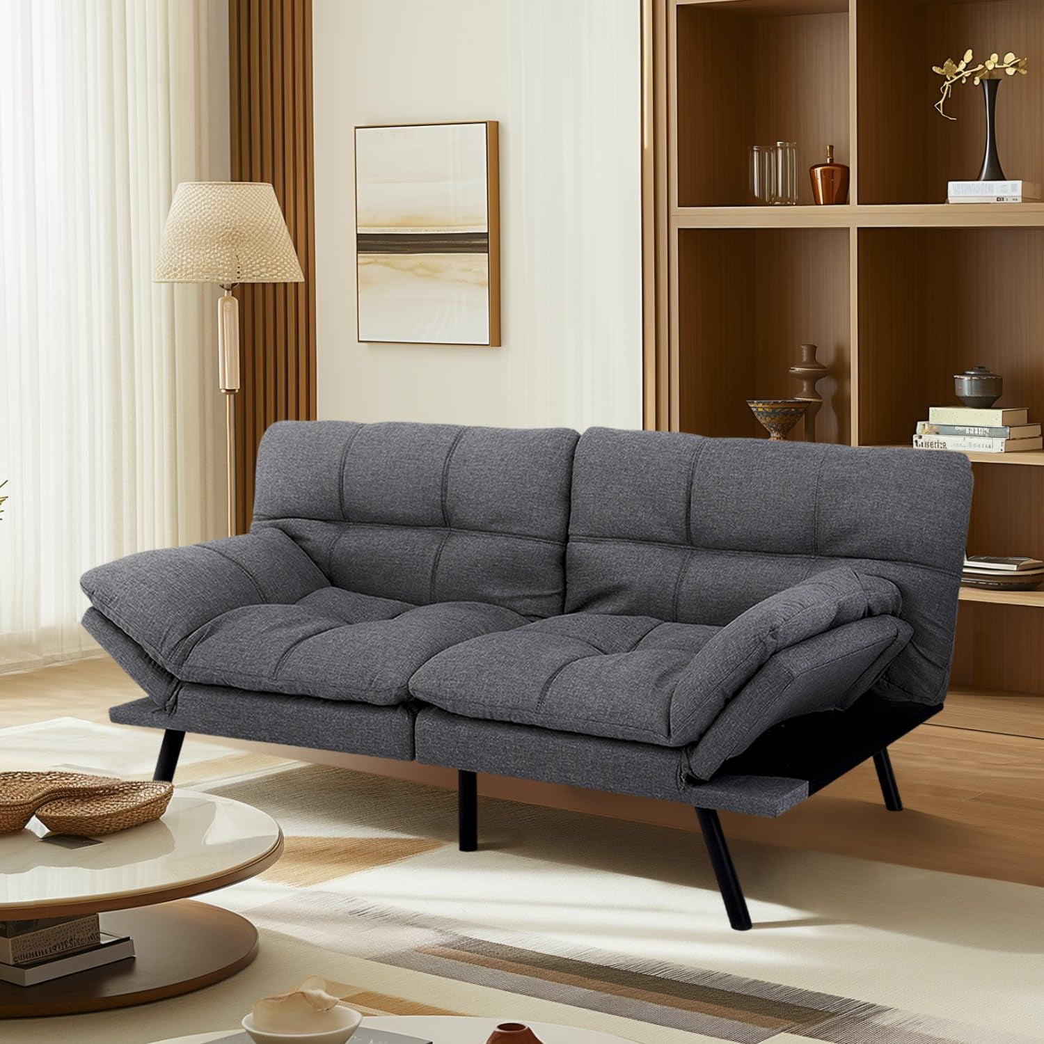 MUUEGM Futon Sofa Bed Couch,Convertible Futon Sofa Couch,Loveseat ...