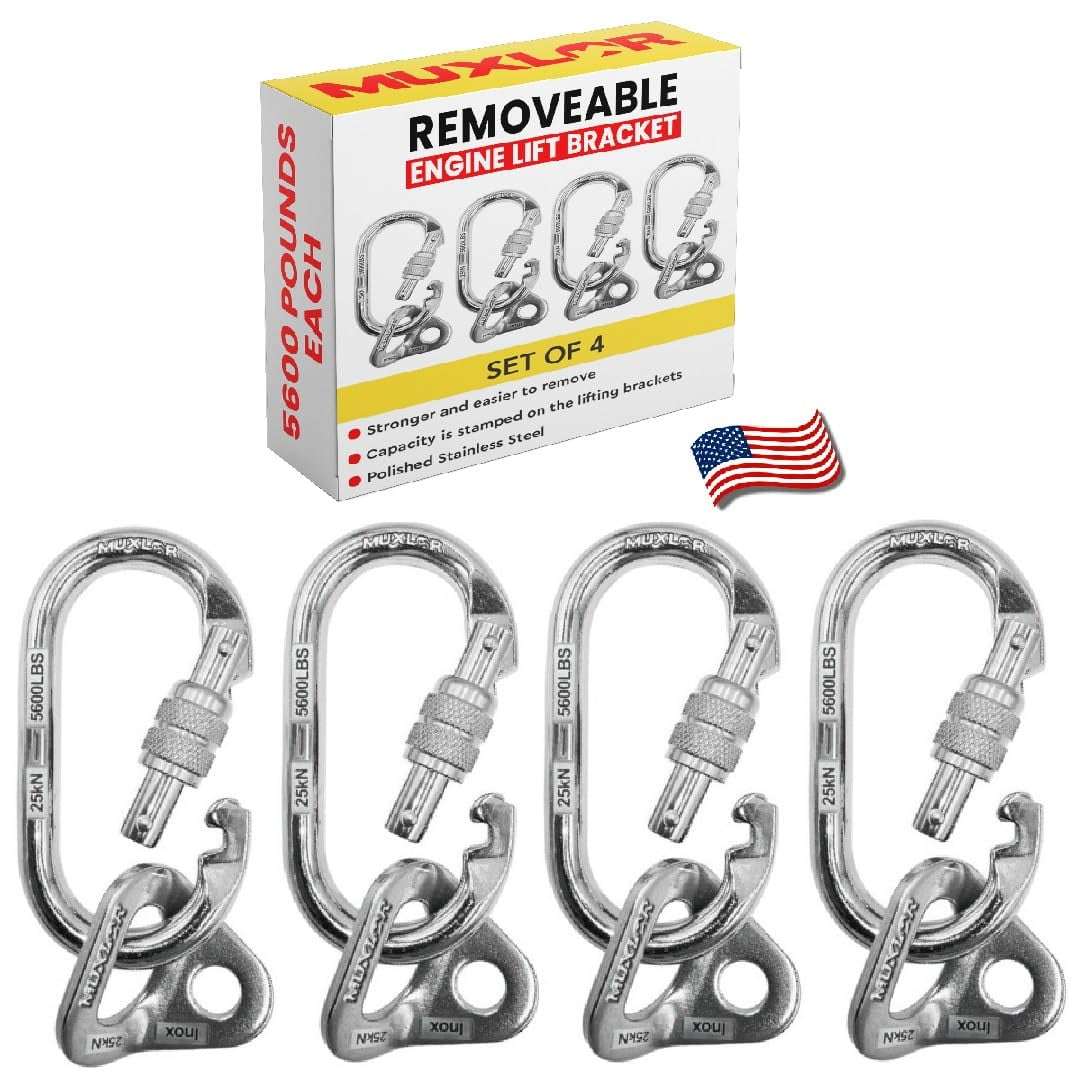 MUXLOR Tools 5600 lb - Removable Engine Lift Bracket Crate Engine Hoist ...