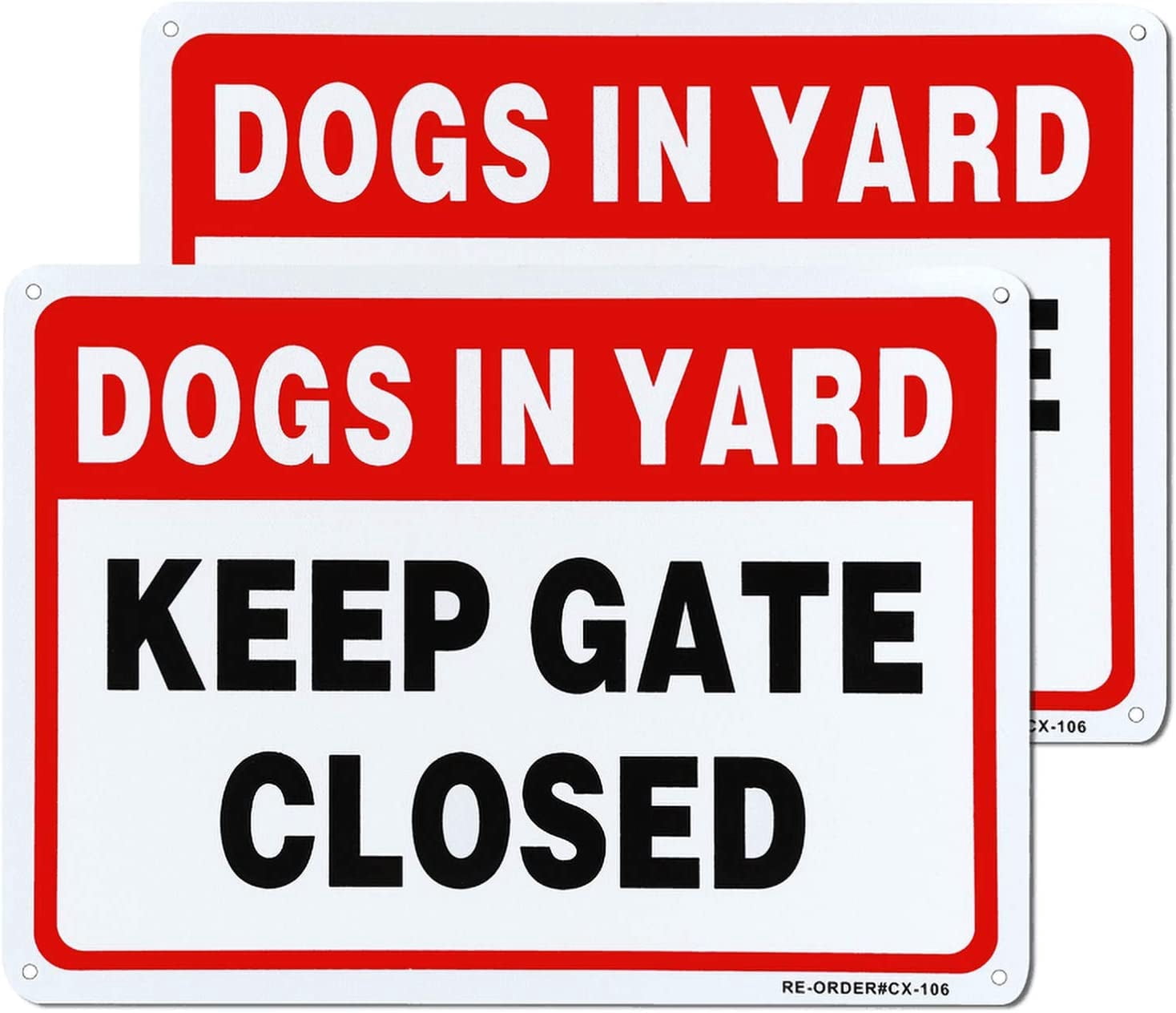 MUXYH Keep Gate Closed, Dogs in Yard Sign 2 Pack, 10" x 7" .40 Rust ...