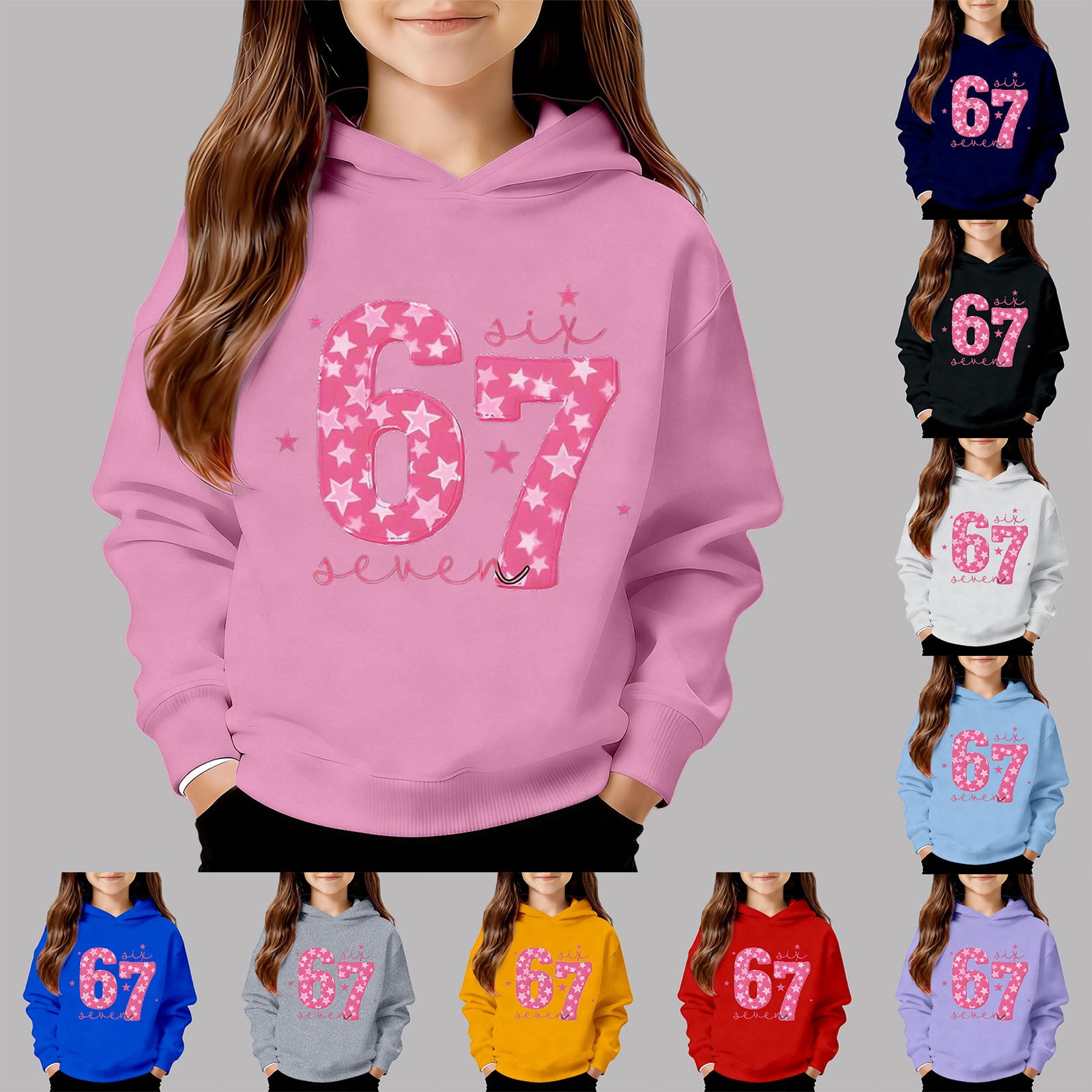 MUXiin 67 Christmas Sweater Hoodies for Boys 67 Meme Ice Cream Drip ...