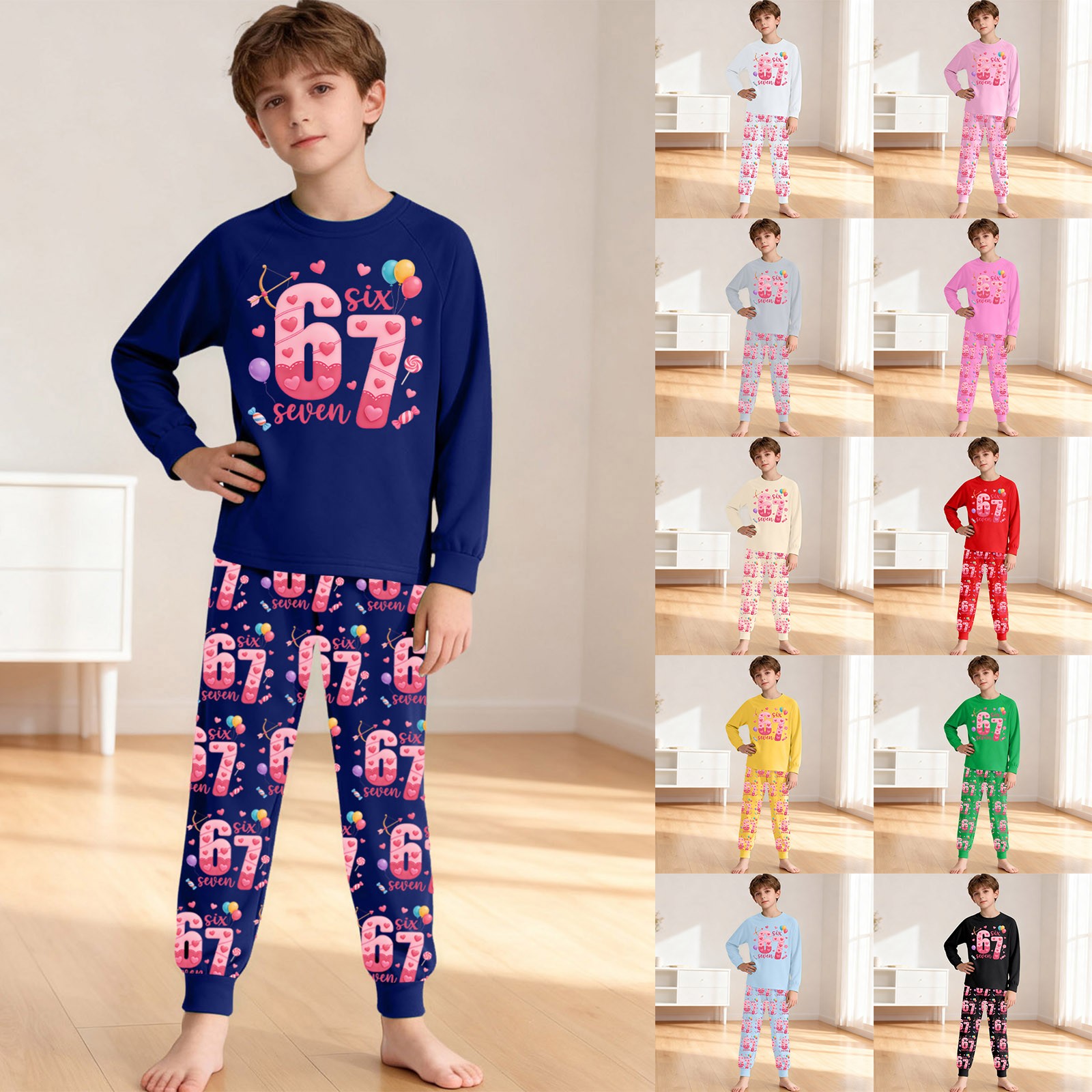 MUXiin 67 Pjs Ice Cream Drip 6 7 Meme P𝙖𝙟𝙖𝙢𝙖s Novelty Six Seven Design ...