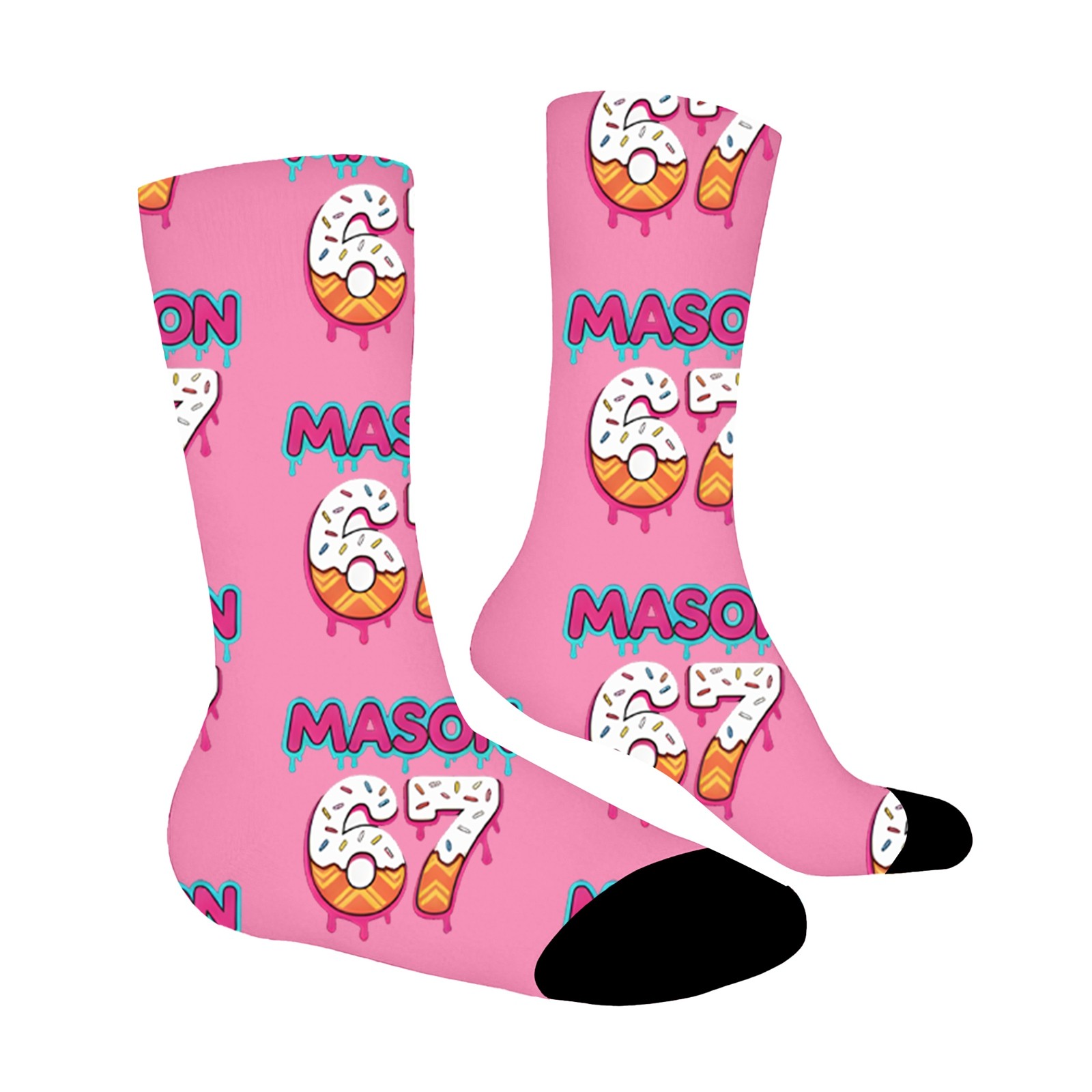 MUXiin 67 Socks Ice Cream Drip 67 Meme Novelty and Funny Six Seven ...