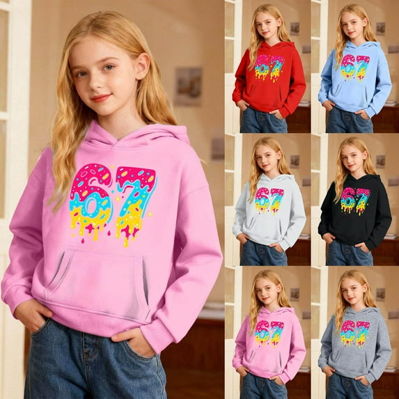 MUXiin 67 Sweatshirt Girls Sweatshirts 67 Meme Ice Cream Novelty Six ...