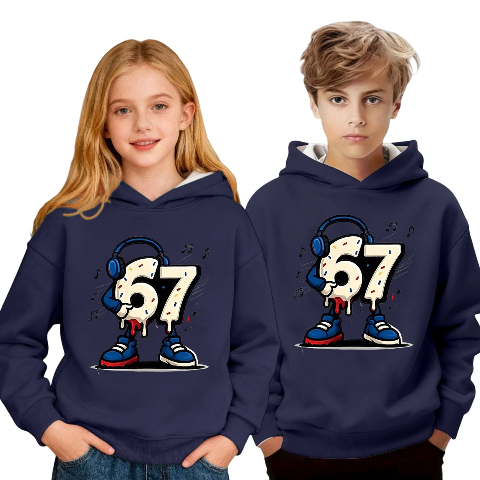 MUXiin 67 Sweatshirt Hoodies for Girls 6 7 Meme Ice Cream Novelty and ...